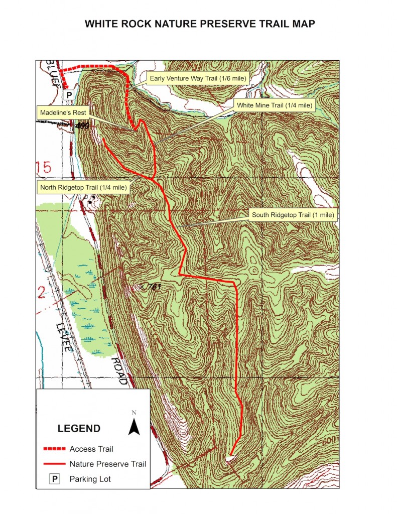 Driving directions to and trail map for White Rock Nature Preserve ...